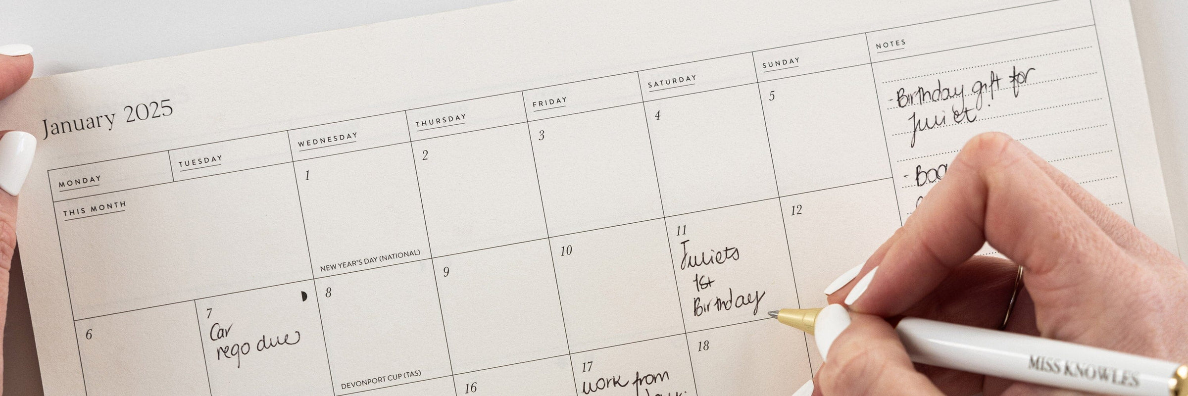 Fridge Calendar | Magnetic Calendar for Home Organisation