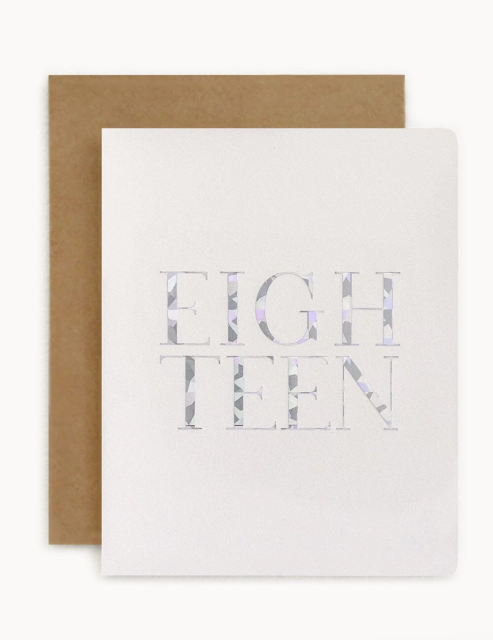 Eighteen Letterpress Greeting Card
