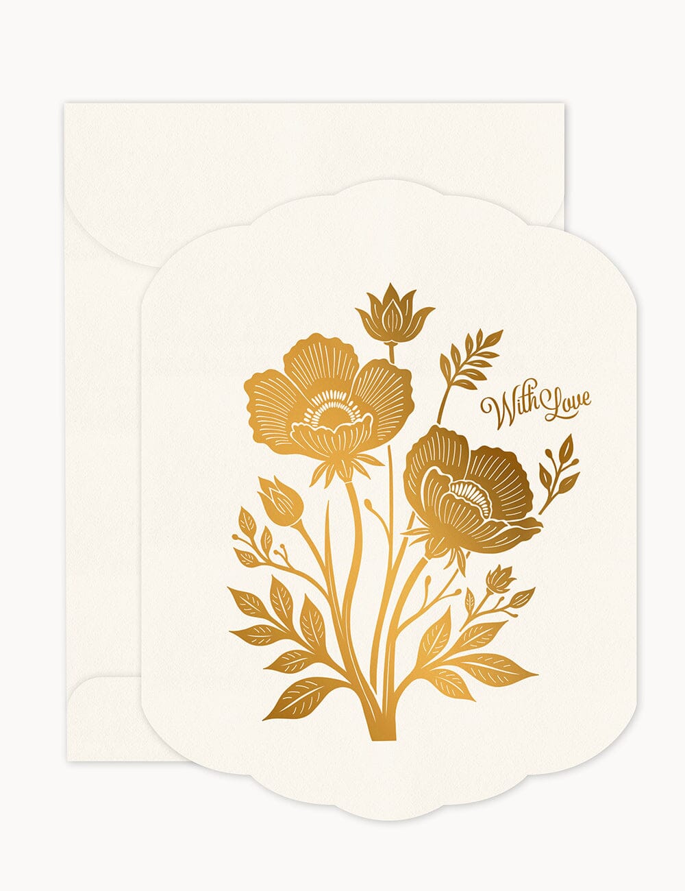 With Love Scallop Card | Elegant Greeting Card for Every Occasion