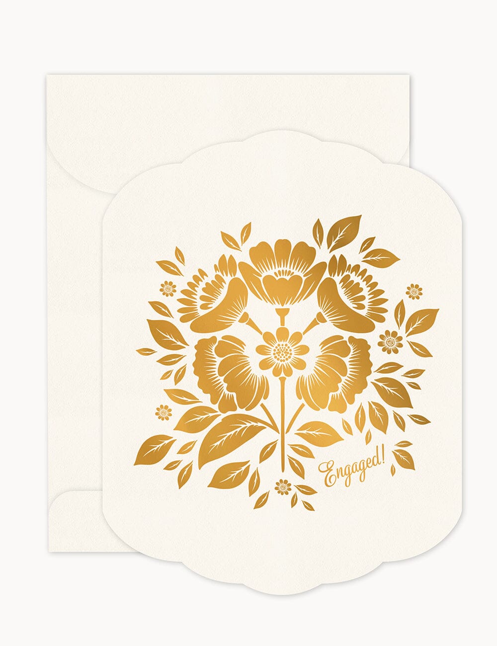 Engaged Scallop Card | Elegant Greeting Card