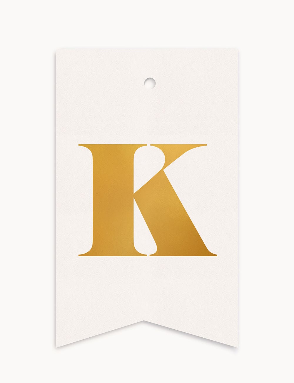 K Alphabet Gift Tag | Bespoke Letterpress