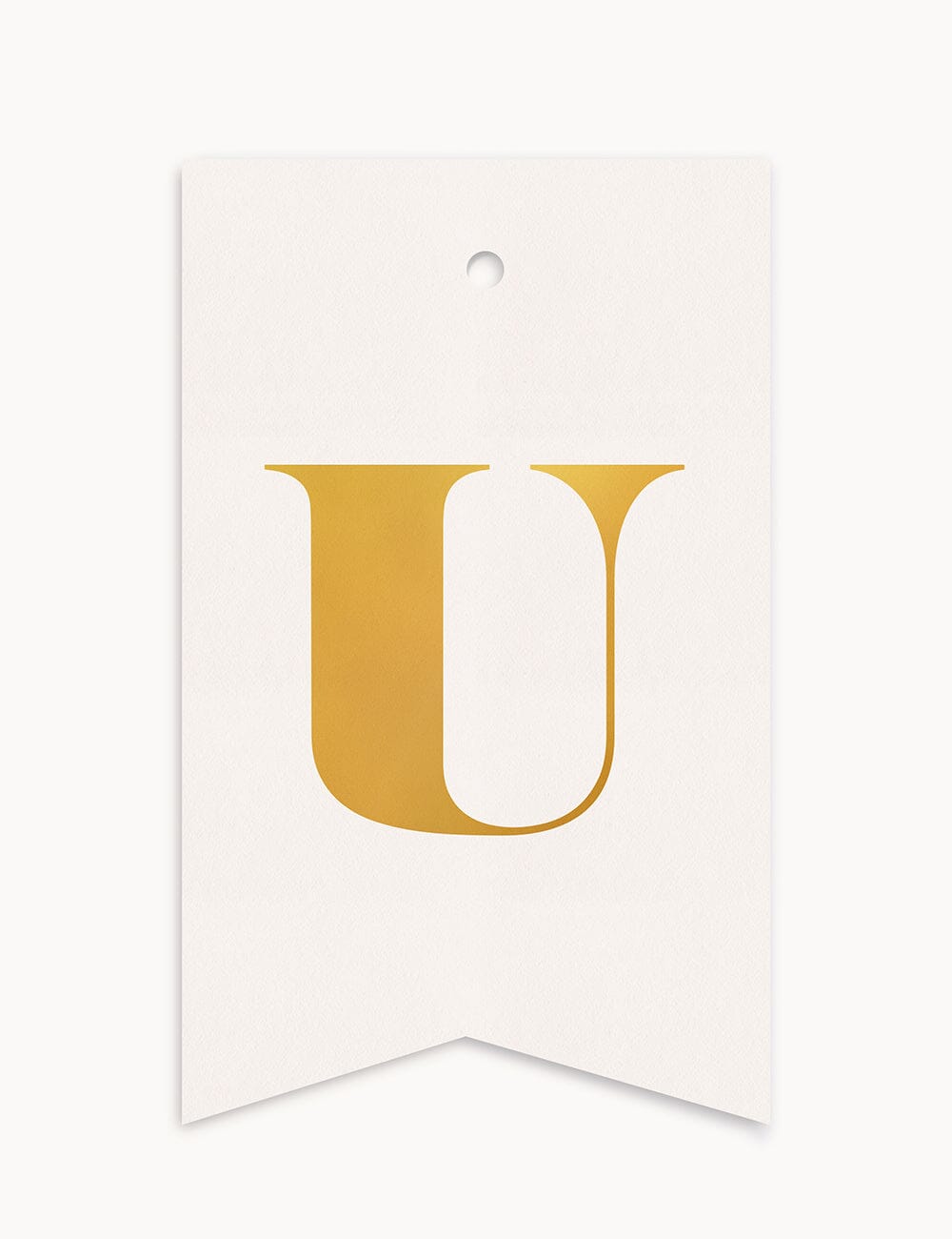 U Alphabet Gift Tag | Bespoke Letterpress