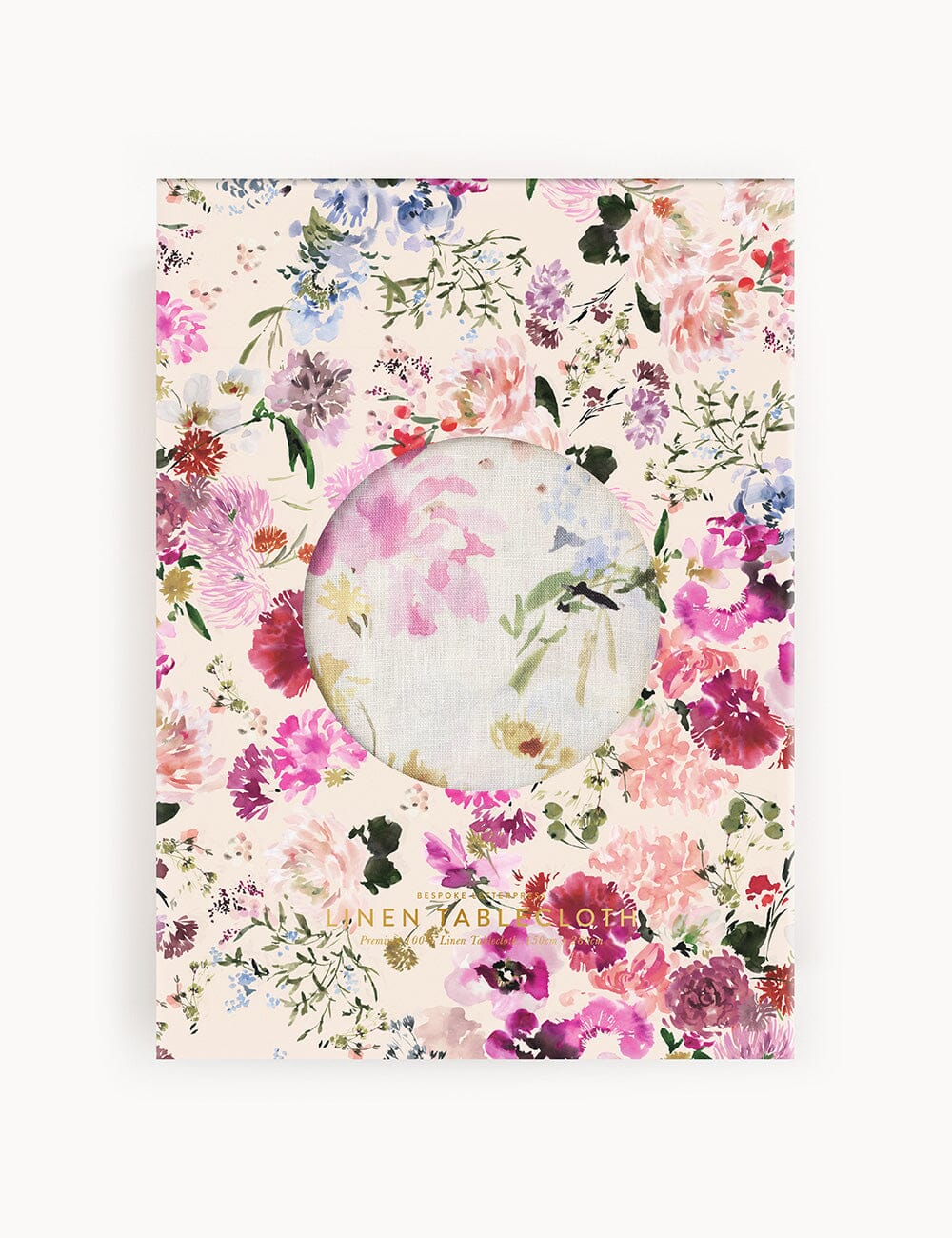 Wildflowers 100% Linen Tablecloth – Bespoke Letterpress